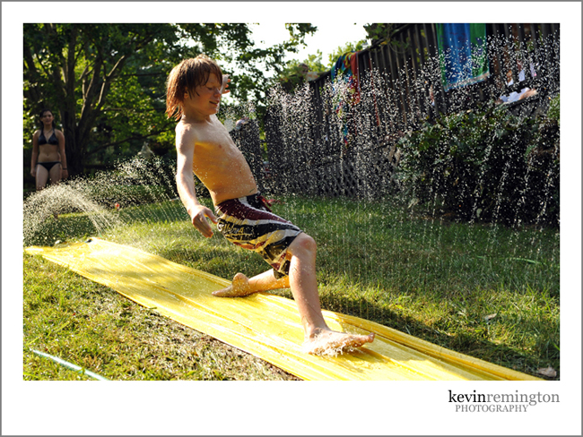 GRAY ON THE SLIP-N-SLIDE - kevin REMINGTON PHOTOGRAPHY